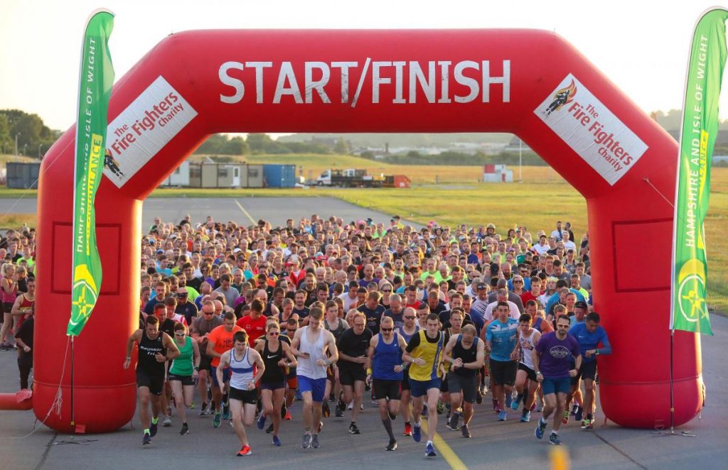 Mitch Griffiths takes flight in Southampton Airport Runway Run ...